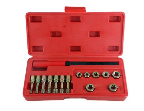 15pc Metric Thread Chaser Set Universal Taps & Dies Rethreading ...