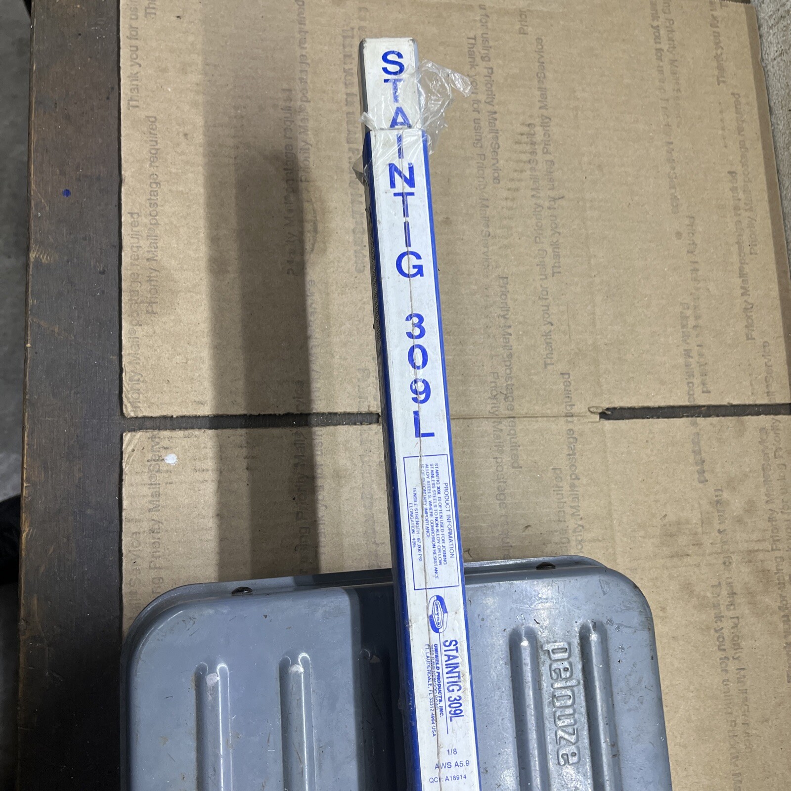 309L 1/8" (.125) 36" 3LB uniweld stainless tig filler rod staintig | eBay