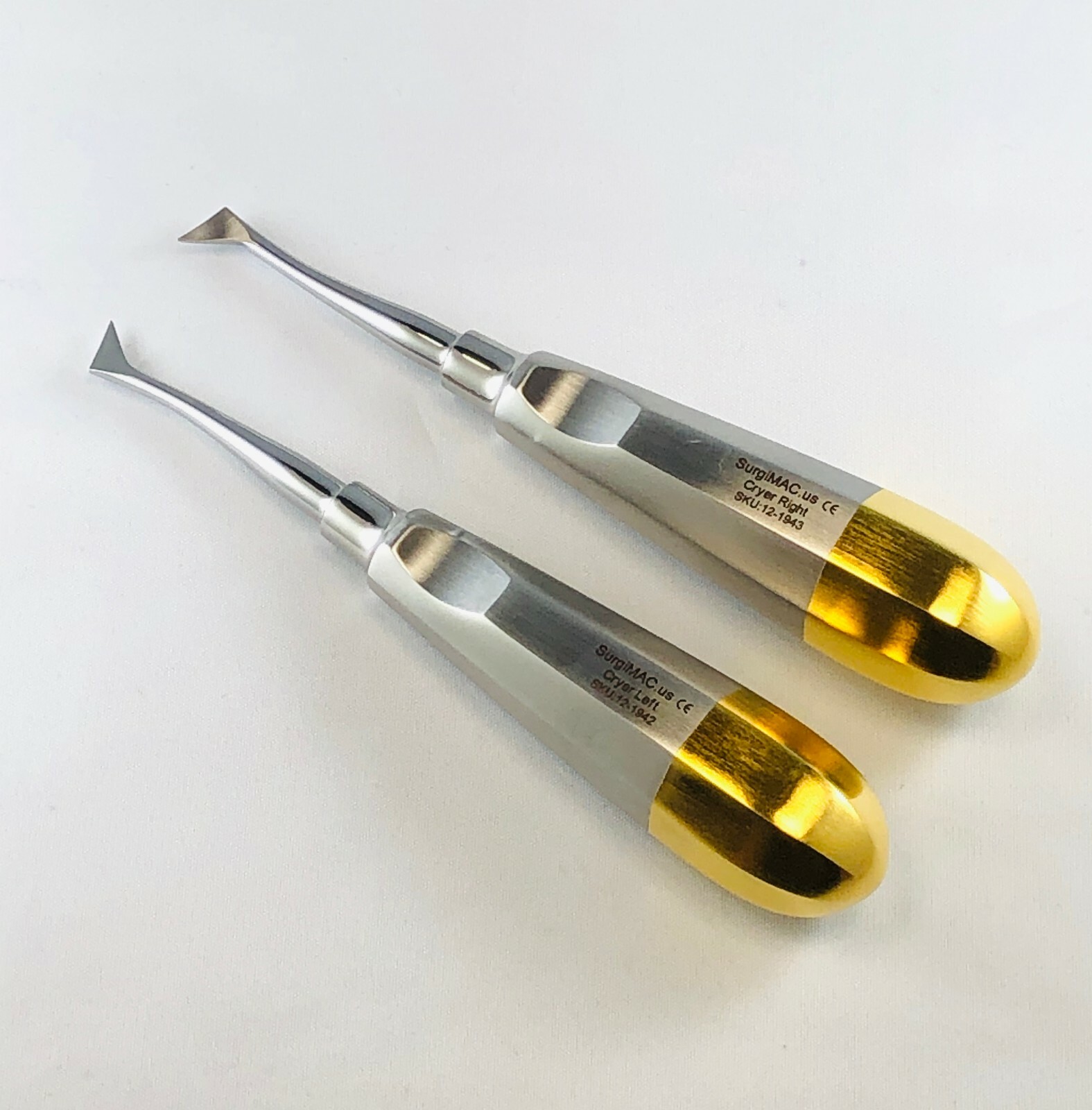 Dental Root Elevators Serrated Tips (Set of 2) Left & Right Cryer ...