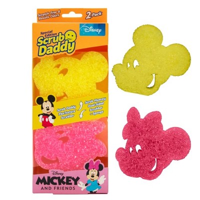 Scrub Daddy Disney Mickey Mouse & Minnie Mouse Dish Sponge Twin Pack ...