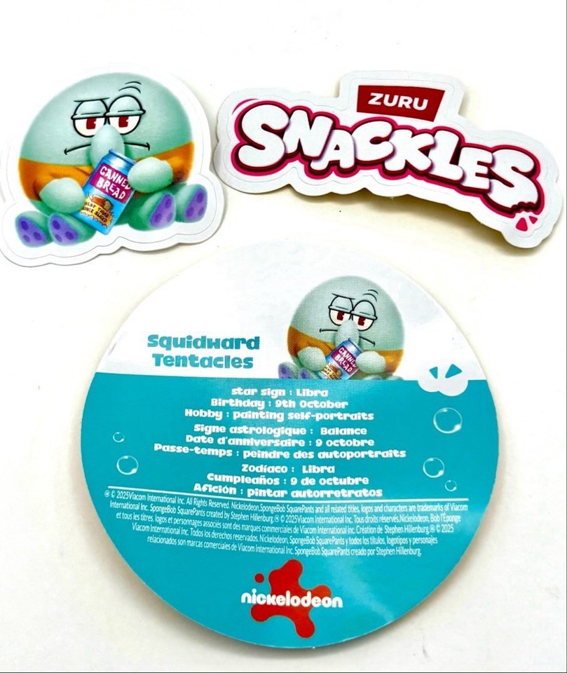 Snackles 5” Spongebob Squarepants Complete Set 2025 | eBay