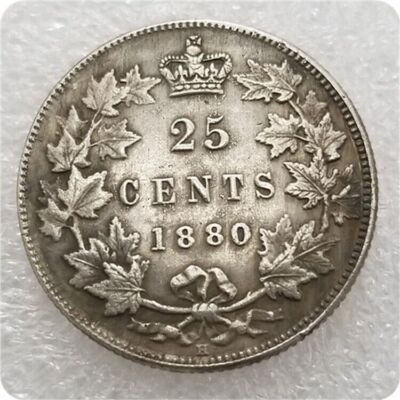 Coin Craft Canada 1880 Coin Silver Dollar Silver Canada 25 Cents World ...