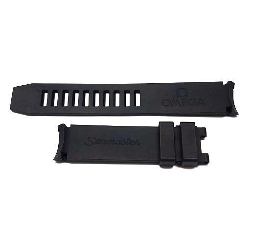 OMEGA black Rubber strap 20mm 2254.50 98000085 seamaster 41.50 mm ...