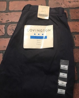 Covington Twill Casual Pants Flat Front Regular Fit Navy Size 14 ...