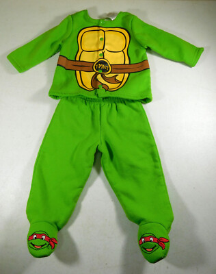 Ninja Turtles TMNT Green Kids Pajamas Size 0-3 Months | eBay