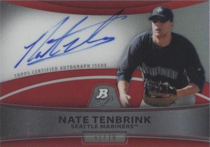 2010 Bowman Platinum - Autograph Refractor Nate Tenbrink #BPA-NT Red ...