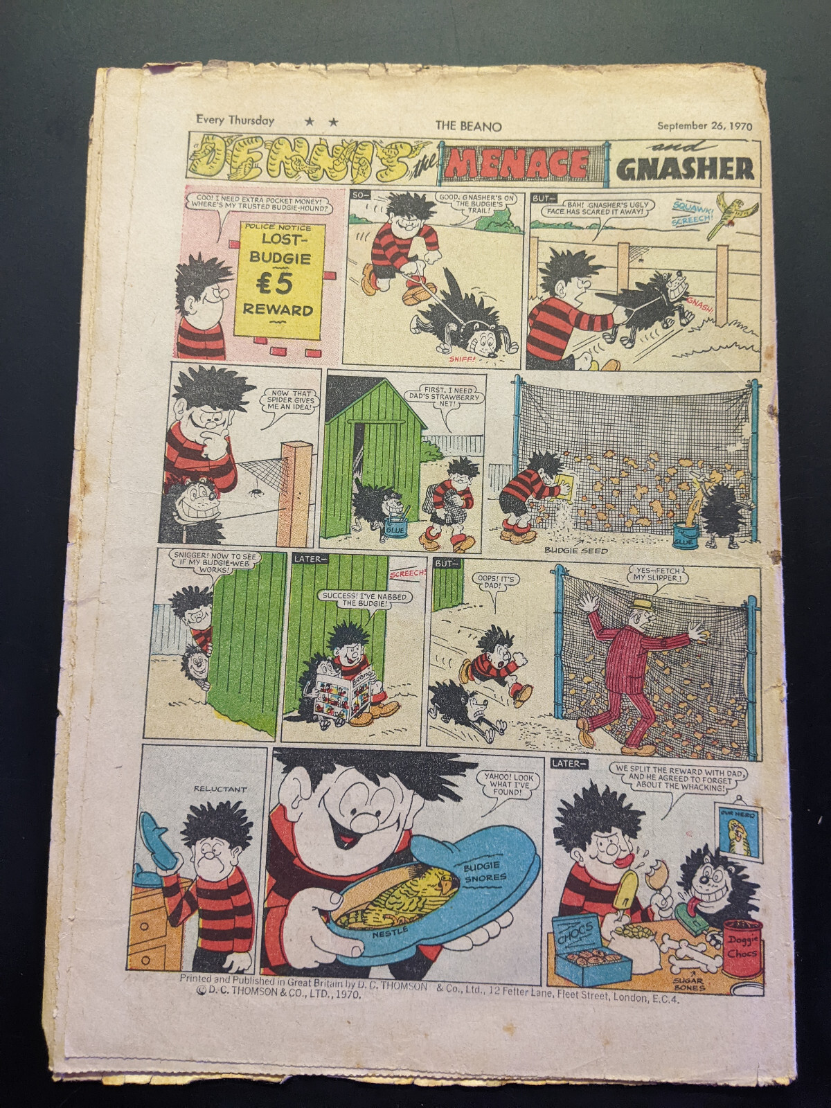 Beano Comic No 1471 September 26th 1970, Biffo the Bear, FREE UK ...