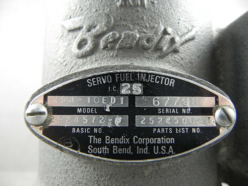 Aircraft Bendix Servo Fuel Injection RSA-10ED1 | eBay