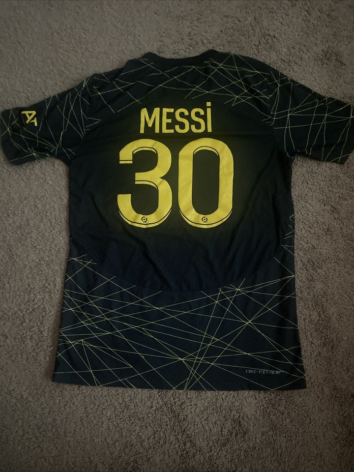 Psg Messi 30 Kit Black/yellow Authentic Jersey RARE | eBay