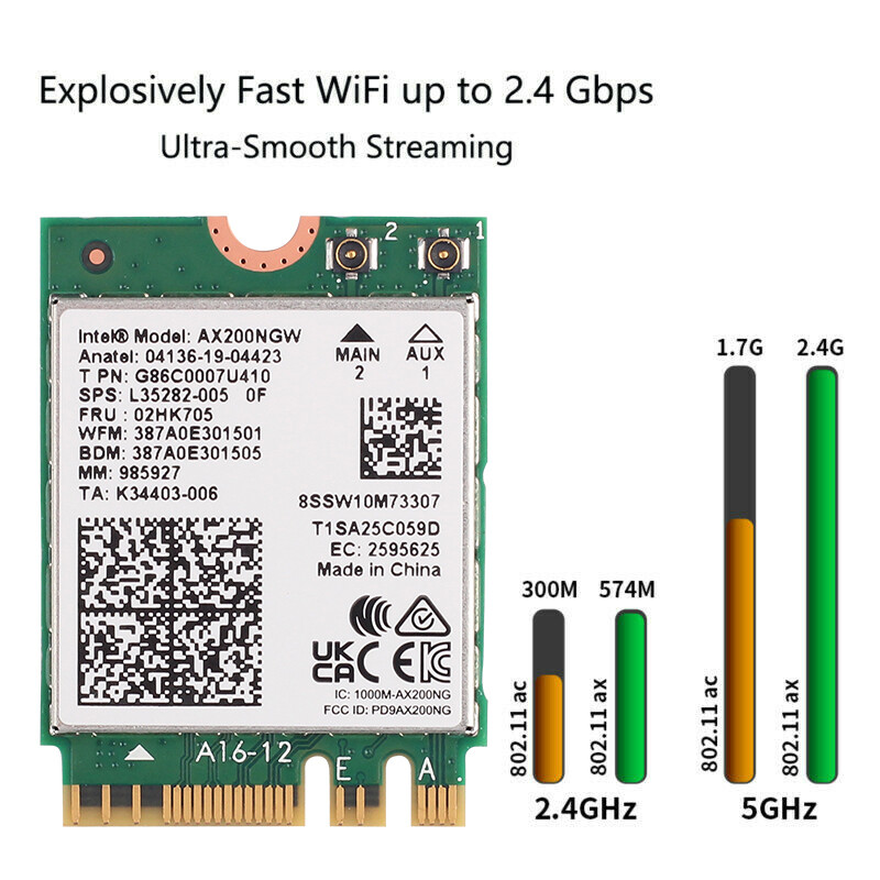 Intel Wifi 6 AX200 Intel Wifi 6E AX210NGW Wifi Bluetooth Adapter Wifi ...
