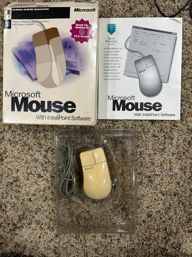 Vintage Microsoft Mouse In Box 1PS2 Version Windows 95 | eBay