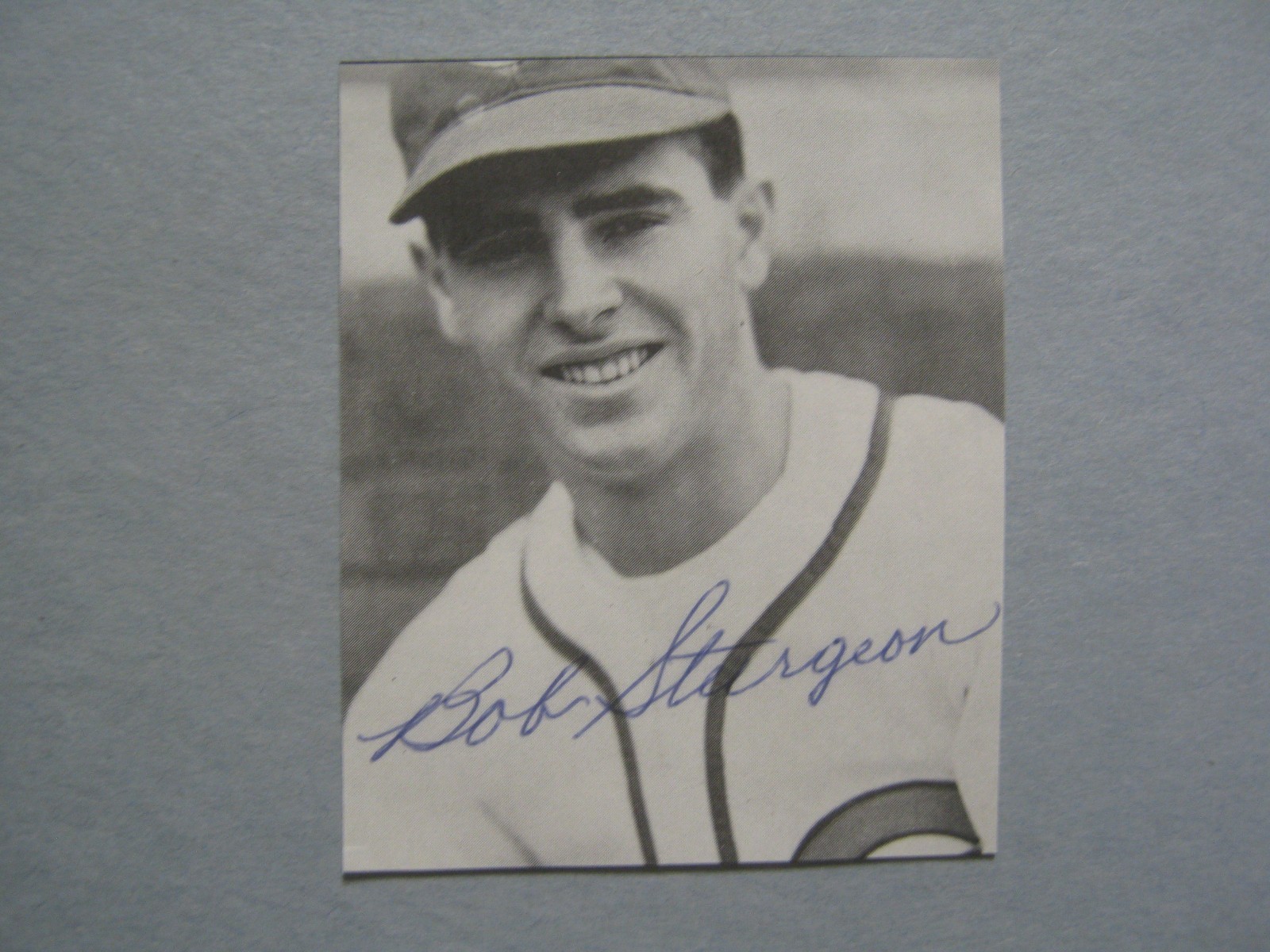 BOB STURGEON Cubs Signed 2 1/2 x 3 Black & White Photo (Died in 2007 ...