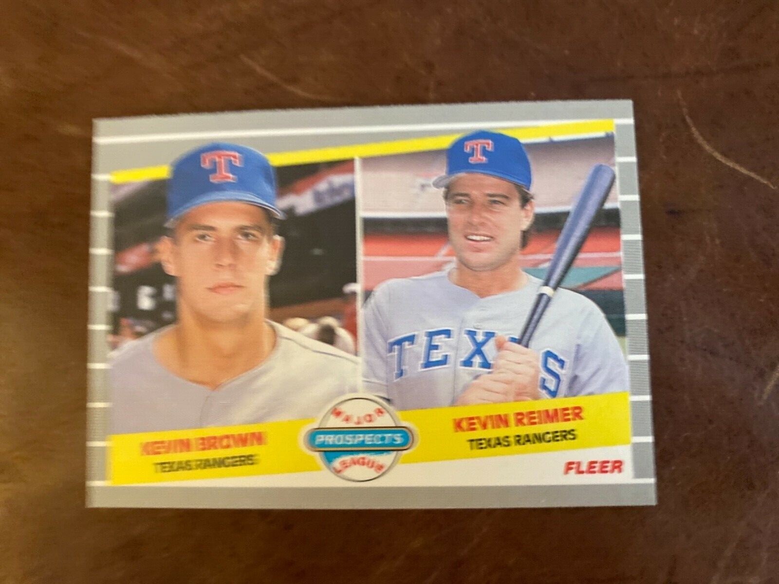 1989 Fleer Prospects #641 Rangers Kevin Brown Kevin Reimer Rookie ...