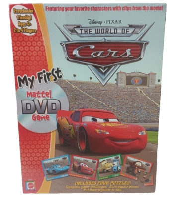 Disney Pixar The World of Cars Mattel DVD Game w/ Puzzles Ages 4+ NEW ...