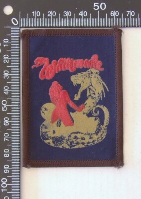 Vintage 80s Whitesnake Hard Rock Band Souvenir Patch Woven Cloth Sew-On ...