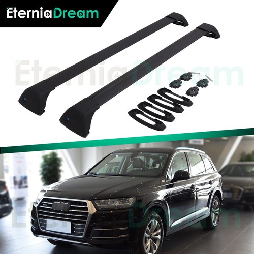 Lockable Crossbars Fit for Audi Q7 2016-2024 Roof Rails Rack Aluminum ...