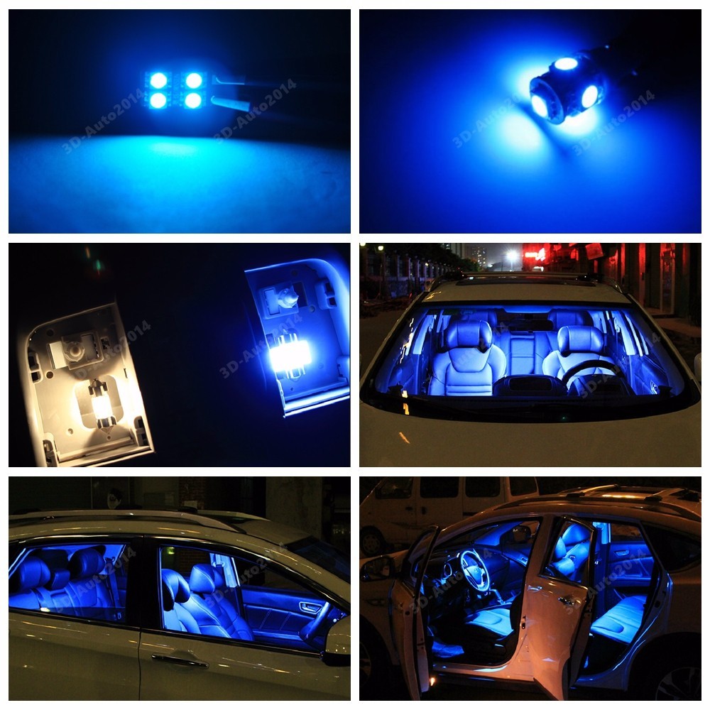 10pcs LED Blue Light Interior Package Kit for Chevrolet Cobalt 2005 ...