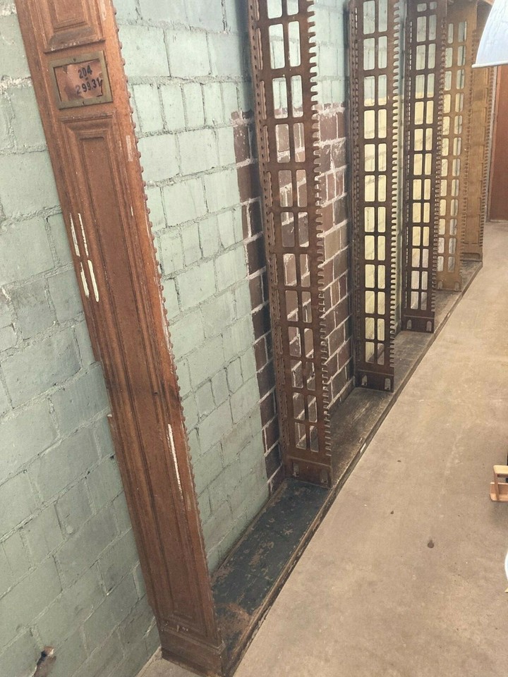 Rare Antique American Snead & Co. Cast Iron Library bookcases, 5 bay 10 ...