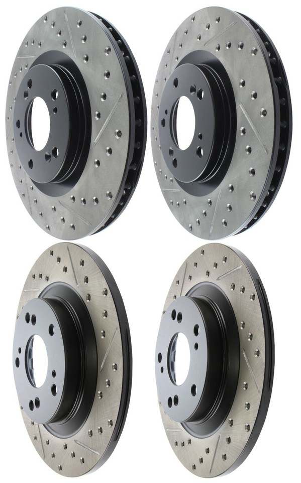 FOR 2000-2009 HONDA S2000 STOPTECH FRONT REAR DRILLED SLOTTED BRAKE ...