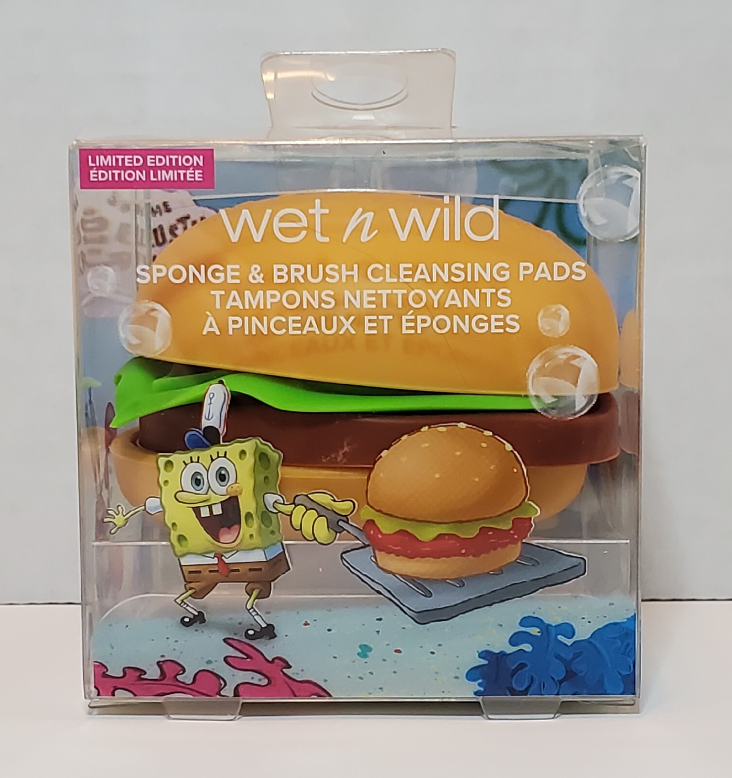 Wet N Wild Spongebob Squarepants Krabby Patty Sponge & Brush Cleansing ...