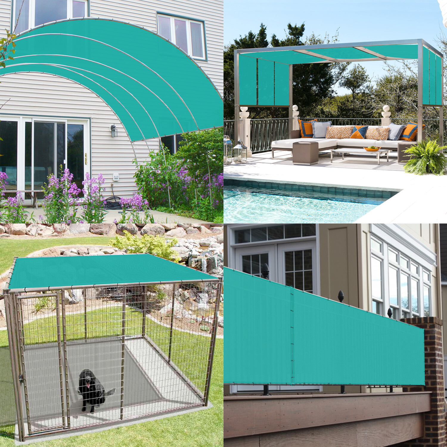 Customize Straight Edge Waterproof Sun Shade Sail UVBlocker Patio Pool ...
