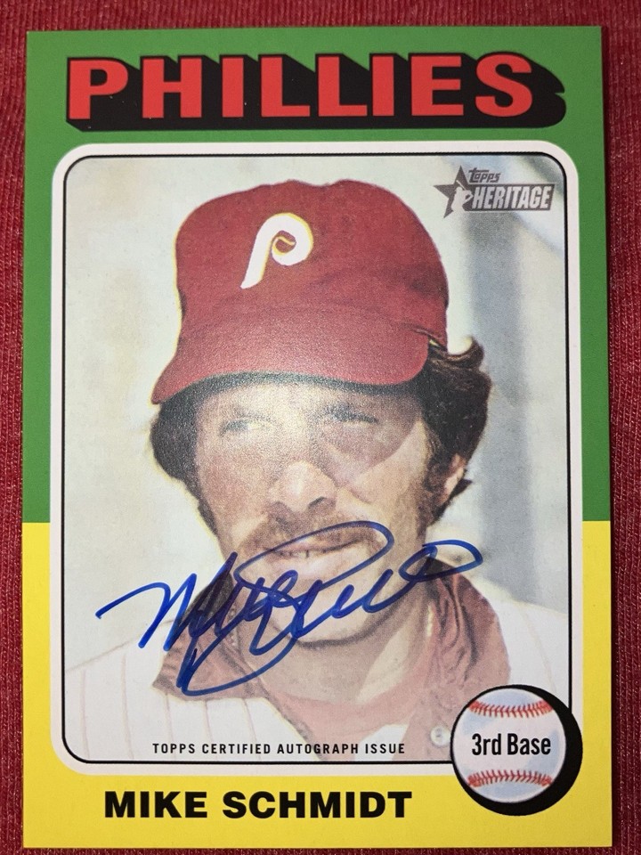 2024 Topps Heritage MIKE SCHMIDT AUTO! Real One Autograph #ROA-MS ...