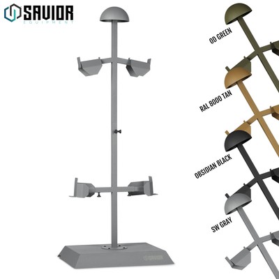 [STEEL] Tactical Gear Stand Duty Vest Helmet Belt Hanger Display Rack ...