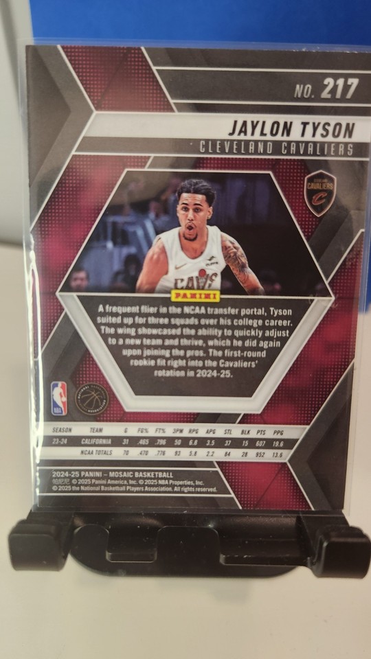 2024-25 Panini Mosaic Jaylon Tyson #217 RC Silver Cleveland Cavs | eBay