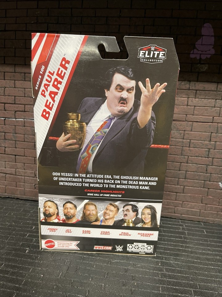 Mattel WWE Elite 106 PAUL BEARER Black Suit Figure Series Percy Pringle ...