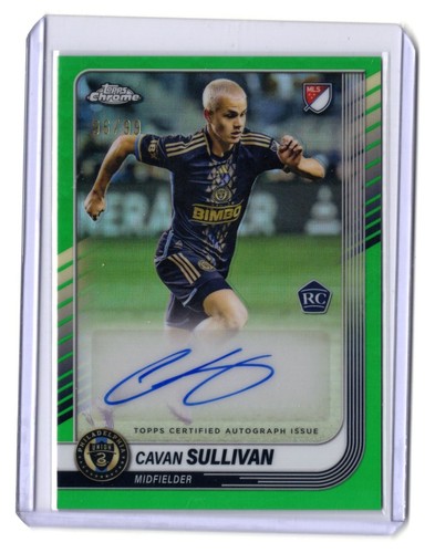 2025 Topps Chrome MLS Cavan Sullivan RC Auto /99 Green Rookie Philly ...
