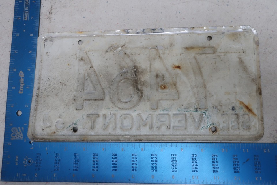 Vermont License Plate Tag VT 1964 64 7464 | eBay