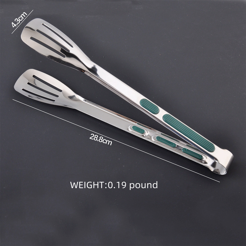 Stainless Steel Steak Clamp Food Bread Meat BBQ Clip Tongs Kitchen ...