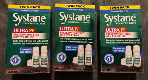 New Lot Of 3 Twin Pack Boxes Systane Ultra PF Dry Eye Relief 6 Bottles ...