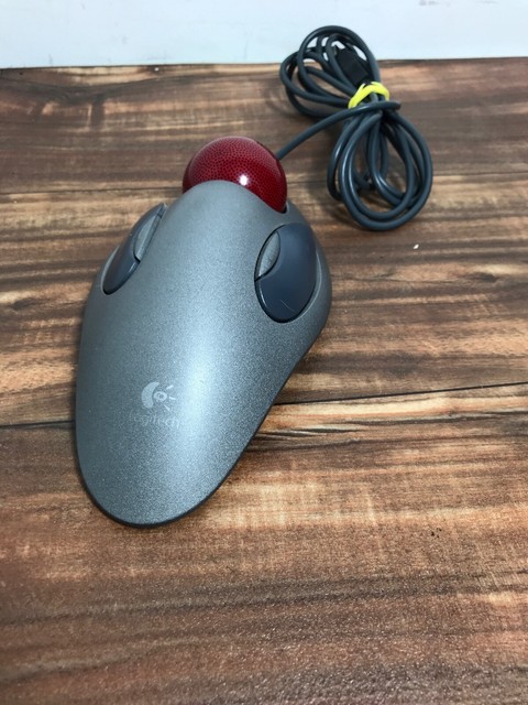 Logitech Vintage Grey Mouse w/ Red Ball T-BC-21 Fast Ship | eBay
