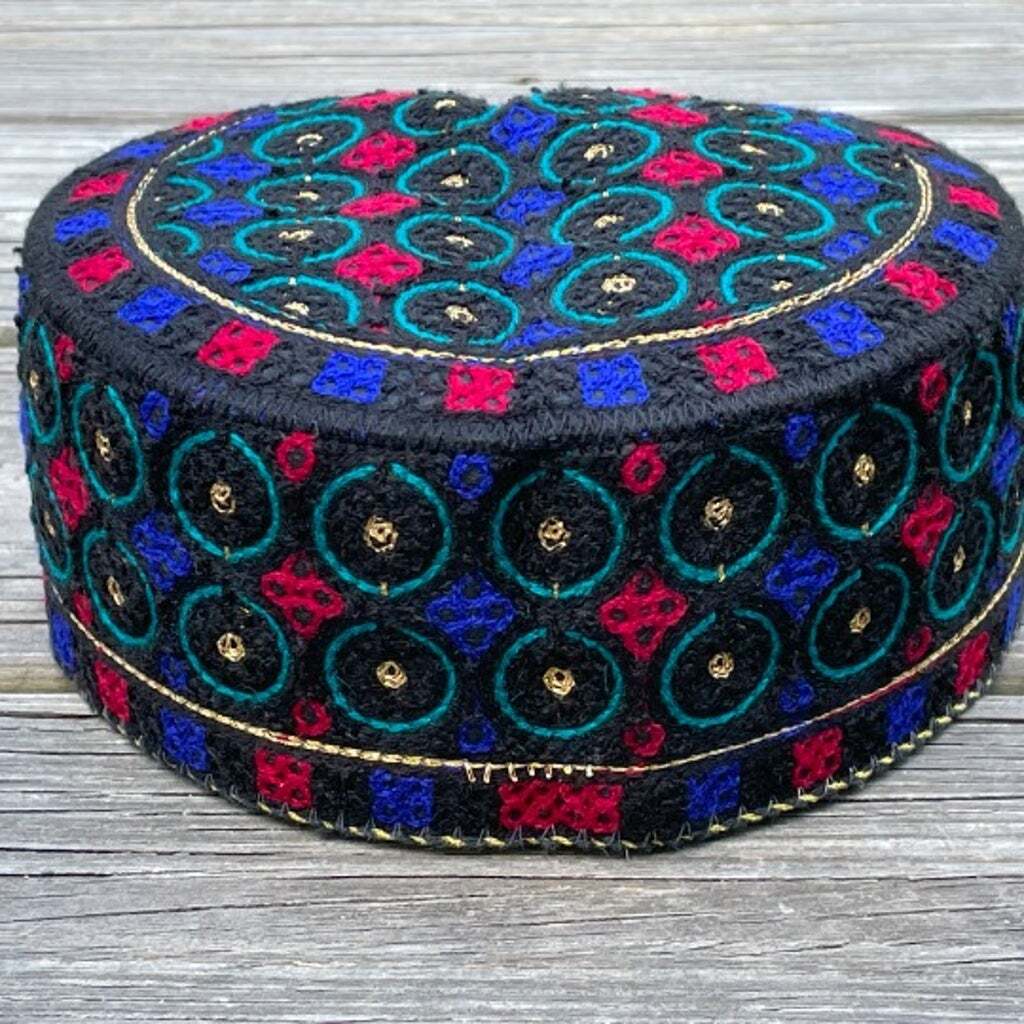 Sindhi Hat Men Round Front Cultural Cap Topi Traditional Pakistani Hat ...