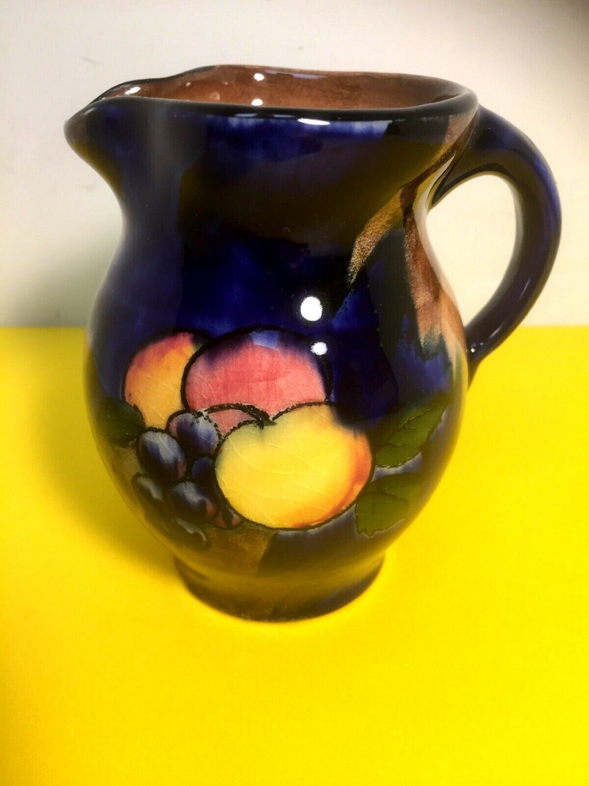 H & K Tunstall AUTUMN Fruit Design 4" Pitcher Made in England Pottery ...