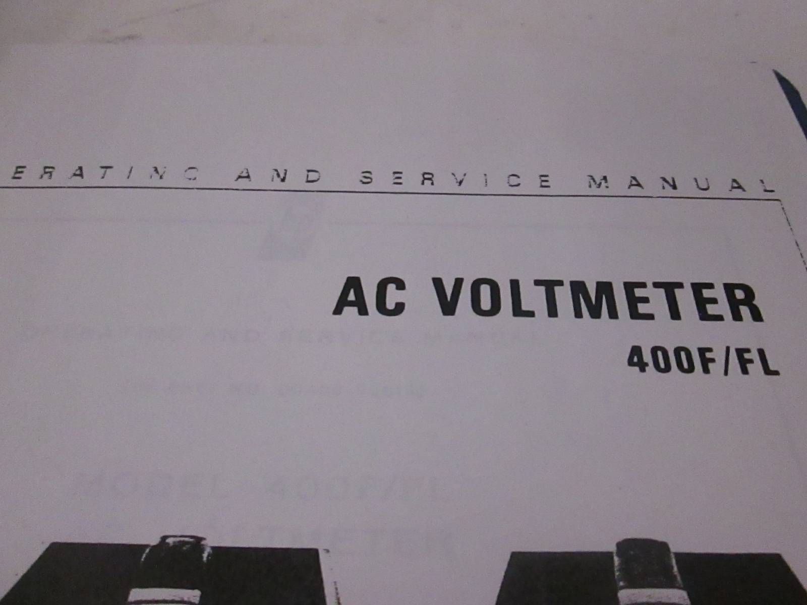 HP AC Voltmeter 400F/FL Operating and Service Manual for sale online | eBay