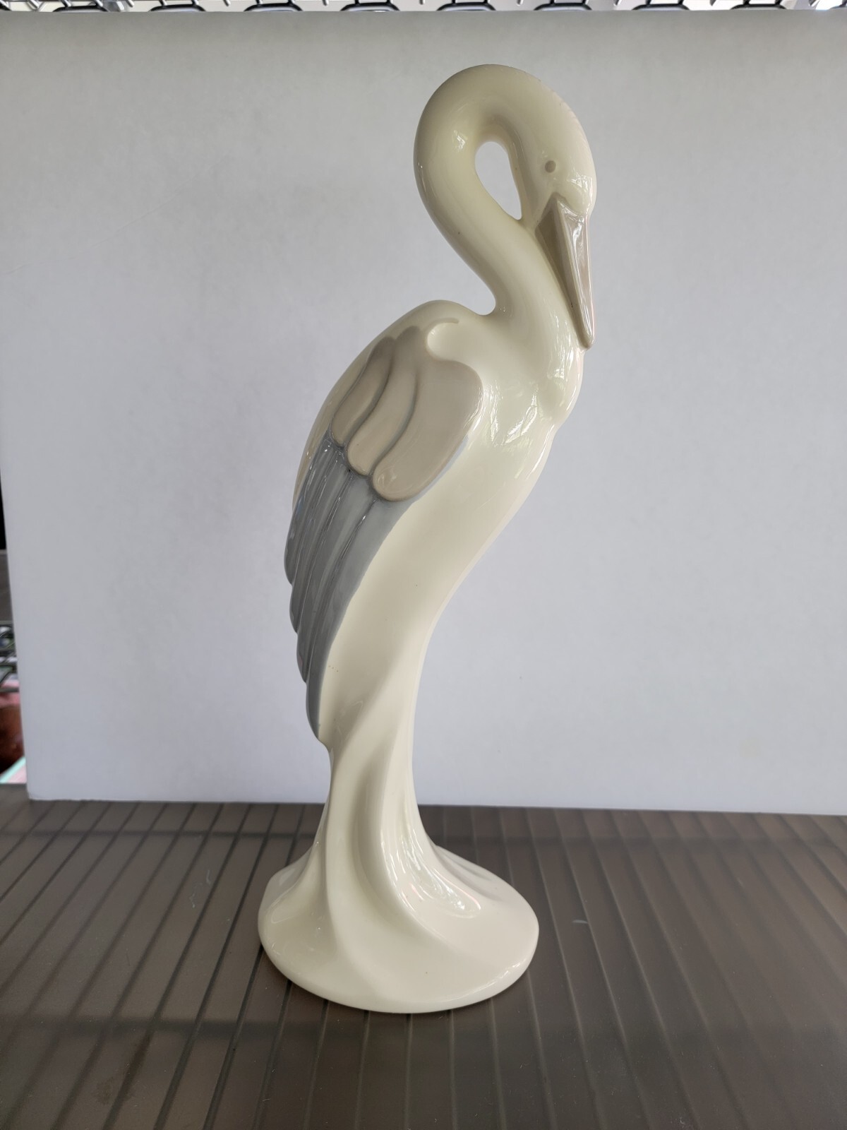 1992 Haeger Pottery Egret Heron Crane Statue Sculpture | eBay