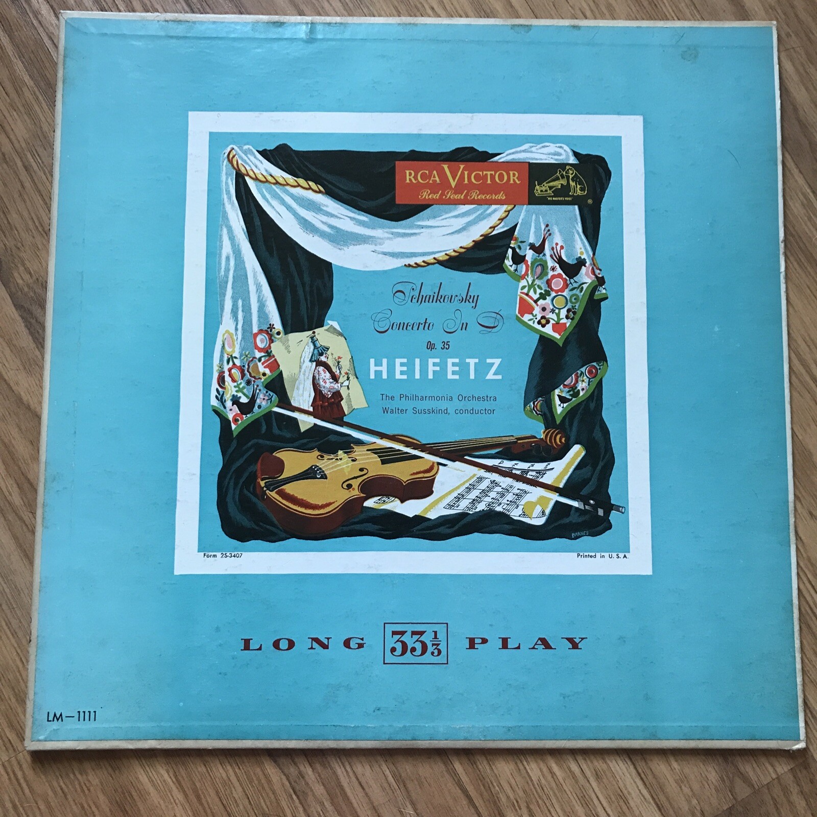VTG 1950 TCHAIKOVSKY CONERTO IN D OP 35 VINYL RECORD LM 1111 RCA RED ...