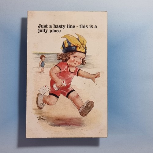 Comic Postcard 1928 Girl Swimsuit Catch The Post Arthur Butcher Artist ...