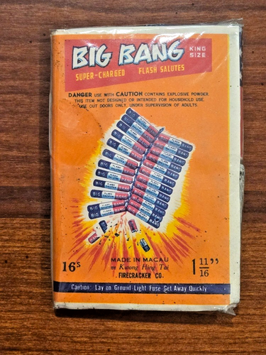 Vintage Big Bang Firecracker Pack Label | eBay