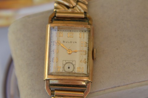 Vintage 1950s BULOVA 7AK 10K Gold Filled 21J Manual Wind Men's Watch--4 ...