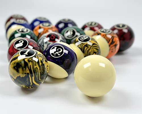 Billiard Balls Set 16 Pool Table Balls Resin Ball 2-1/4"(Several Style ...
