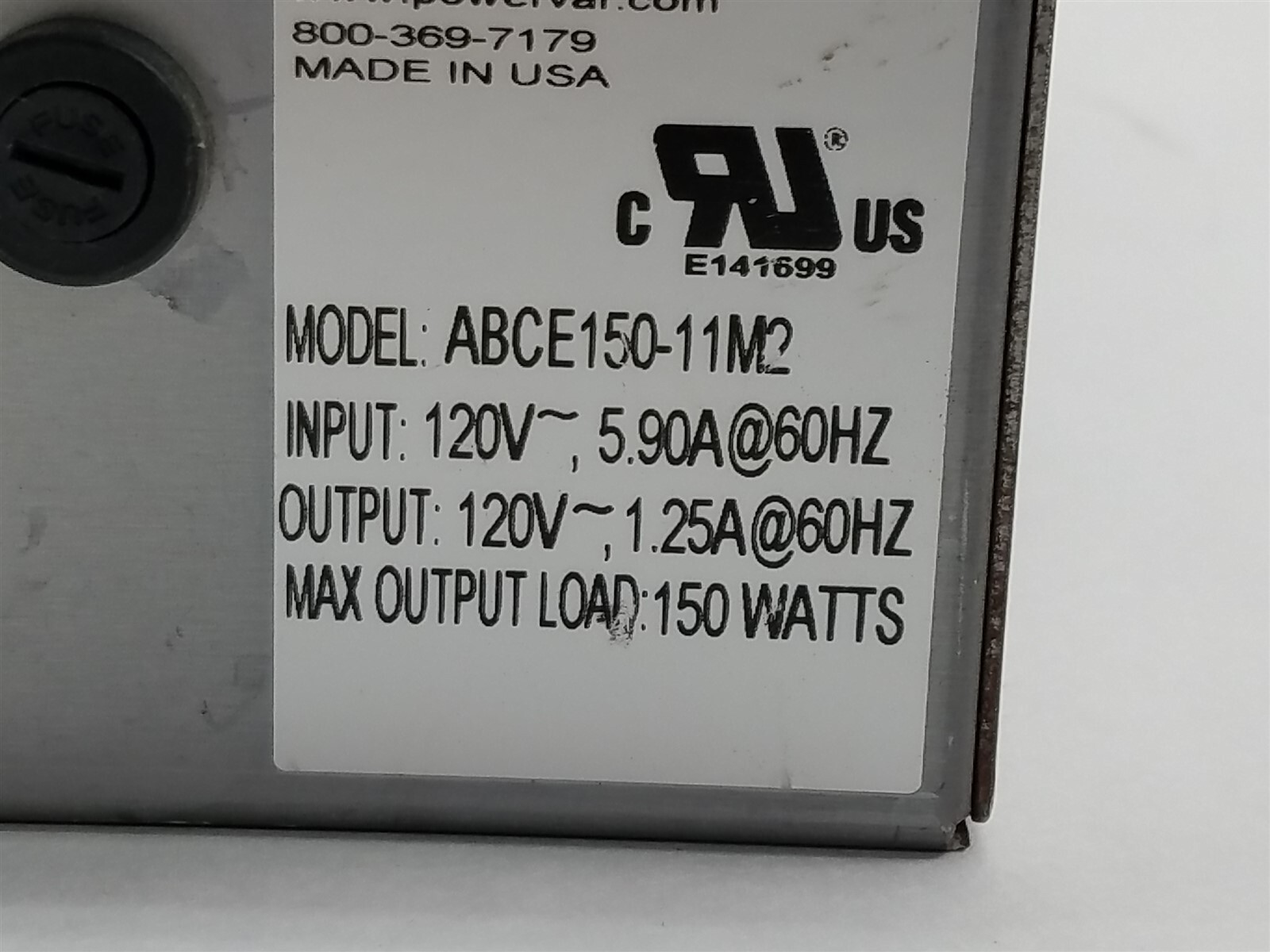 AMETEK+Powervar+Abce150-11m2+AC+Mobile+Manager+Power+Inverter+MPM+120v ...