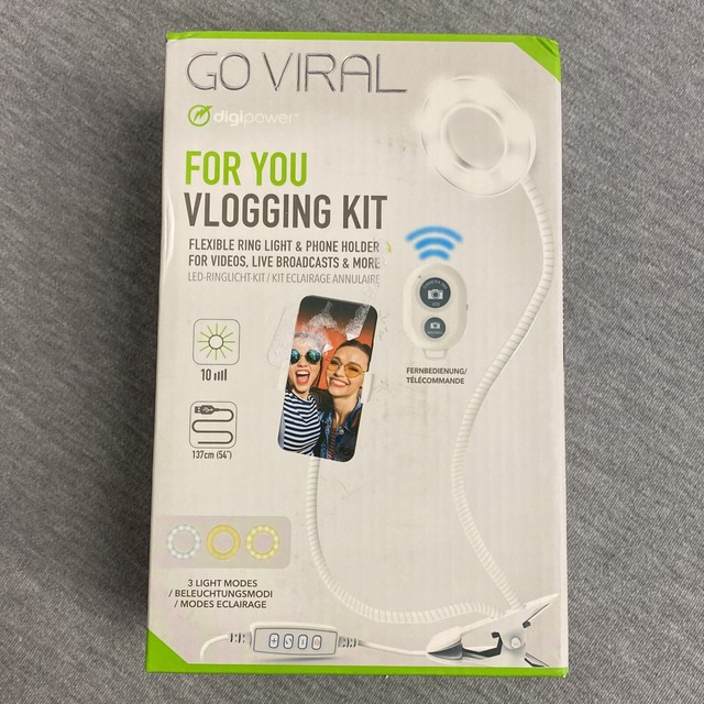 DIGIPOWER Dp-vlr3 Live Streaming Light Kit LED Go Viral Vlogging DPVLR3 ...