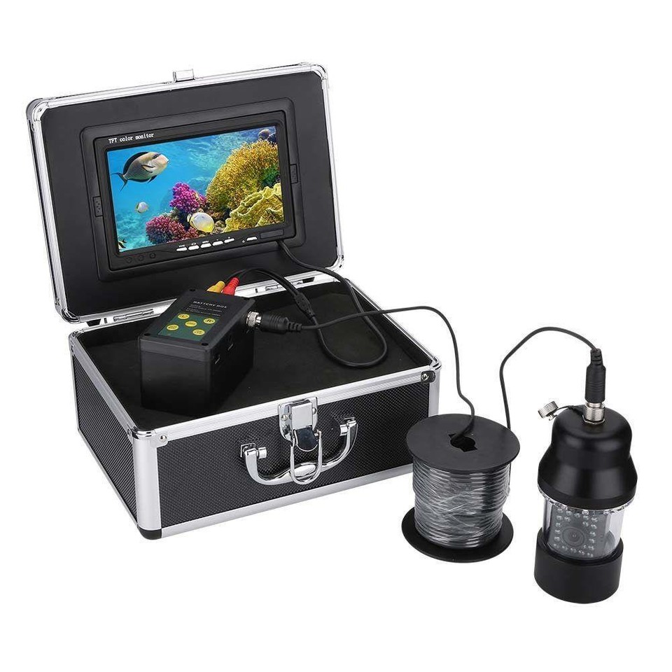 7" TFT Color Monitor 360° rotate Underwater Fishing Video Camera fish ...