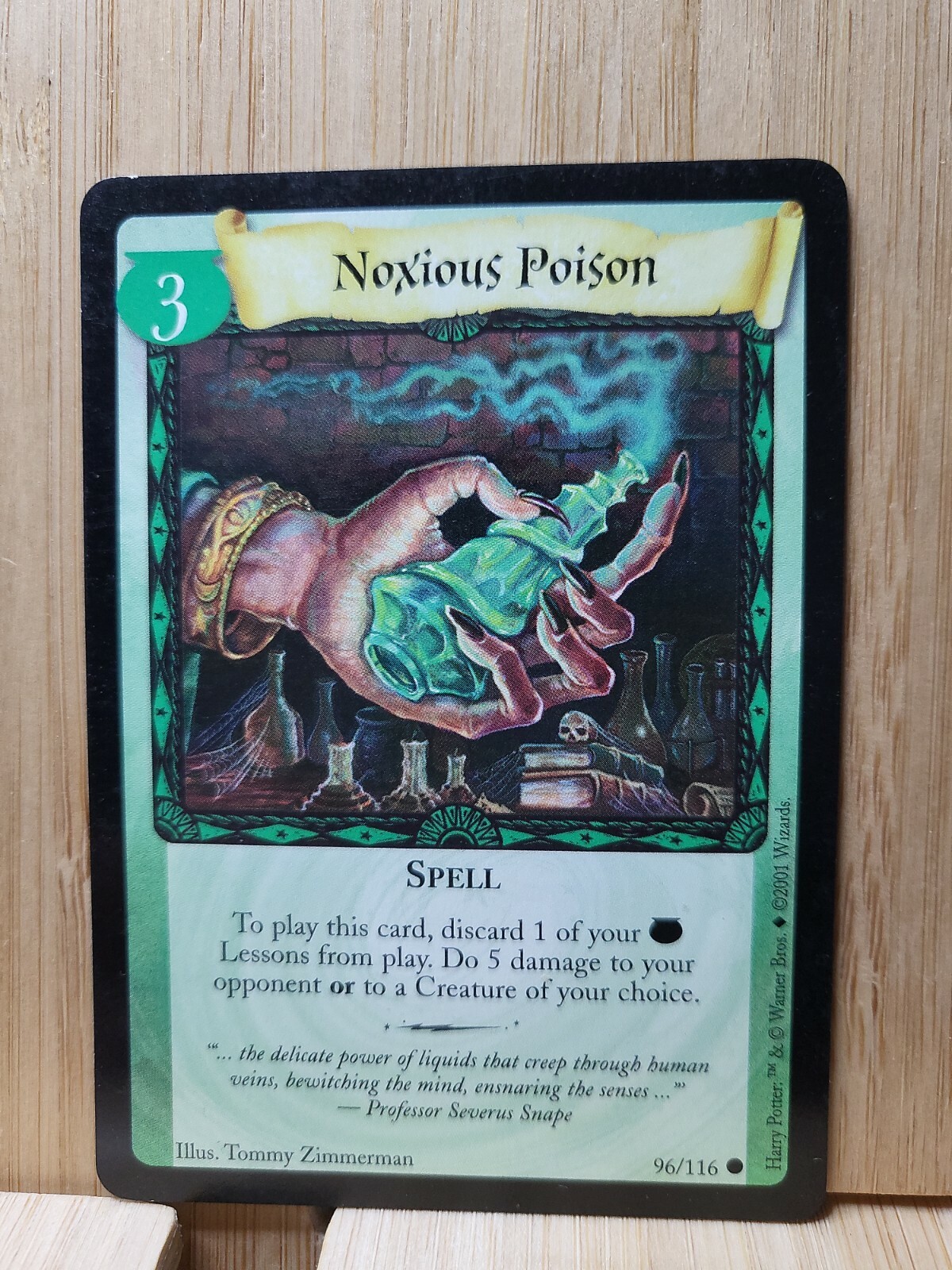 HARRY POTTER TCG🏆2001 #96/116 "Noxious Poison" Trading Card🏆 | eBay