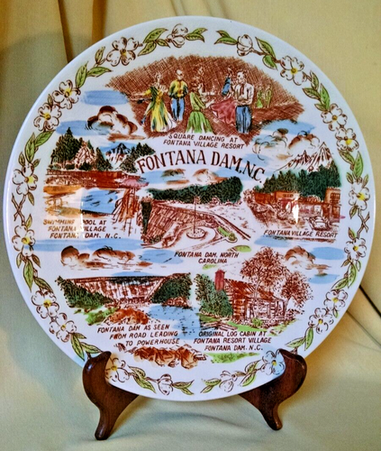FONTANA DAM PLATE NORTH CAROLINA GREAT SMOKY MOUNTAINS RESORT FAIRWAY ...