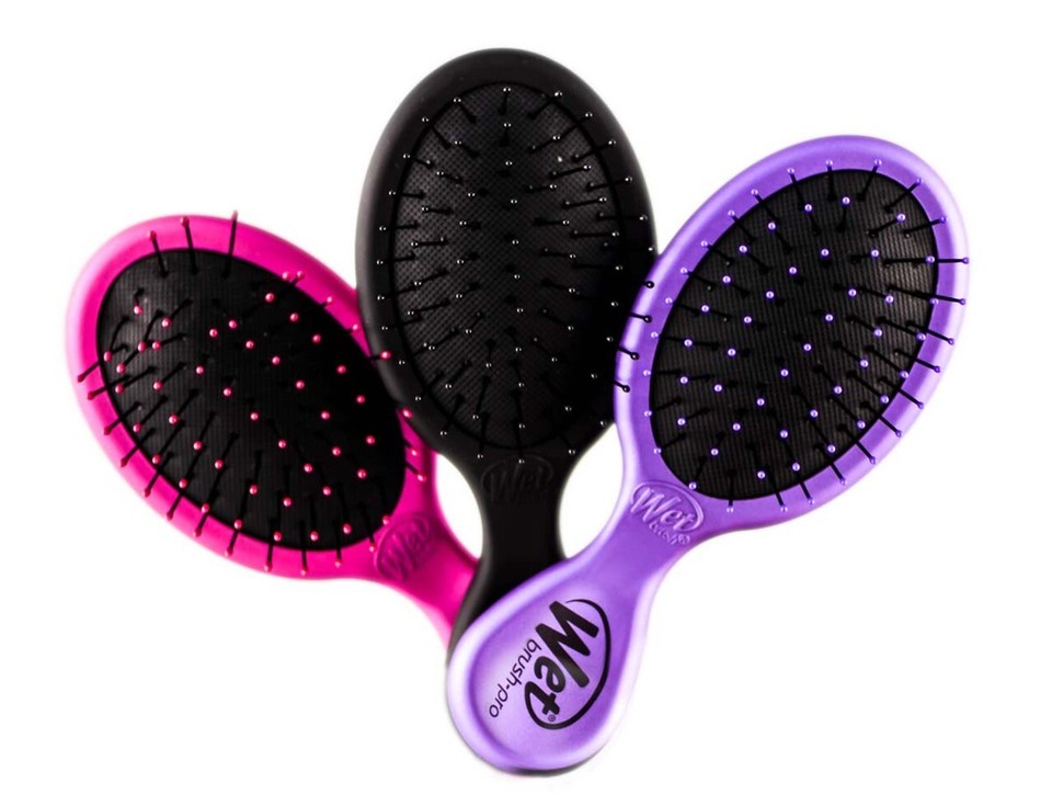 3 Pack Wet Brush Mini Squirt ASSORTED COLORS Detangling Hair Brush BULK ...