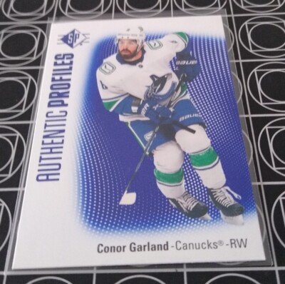 CONOR GARLAND CANUCKS 2021-22 UPPER DECK SP AUTHENTIC PROFILES BLUE ...